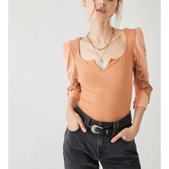 Free People | Tops | Last Chance Nwt Free People Brunch Date Henley ...